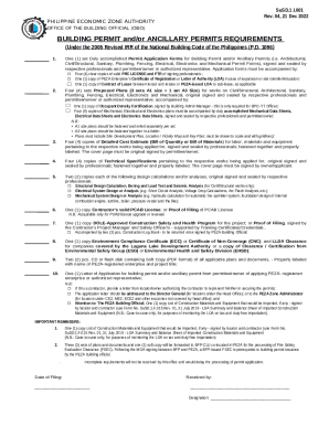 BUILDING PERMIT and/or ANCILLARY PERMITS ... - PEZA Doc Template ...