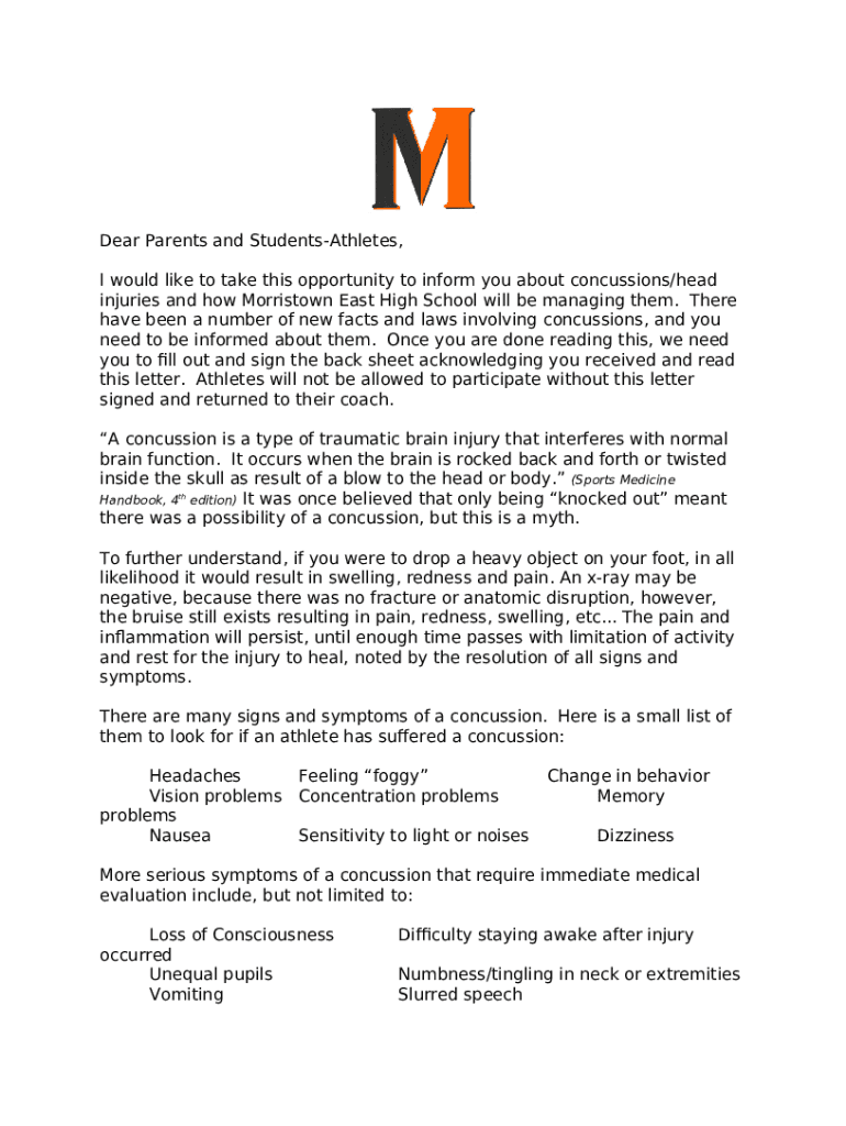 ConcussionSymptoms, Diagnosis and Safety Guidelines Doc Template ...