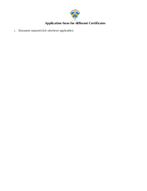 APPLICATION MISCELLANEOUS CERTIFICATE ... Doc Template | pdfFiller