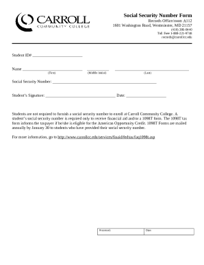 Transcript Requests - Carroll Community College Doc Template | pdfFiller