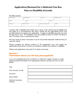 Fillable Online Reduced Fare ID Application Disabled - SMART Bus Fax ...