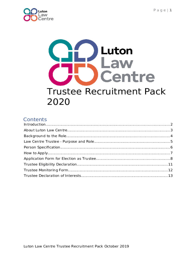 Trustee Recruitment - South West London Law Centres Doc Template ...
