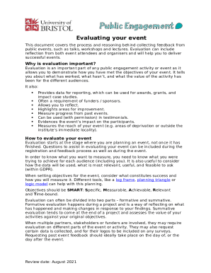 Event Organizer's Guide to Post-Event Evaluation - Guidebook Doc ...