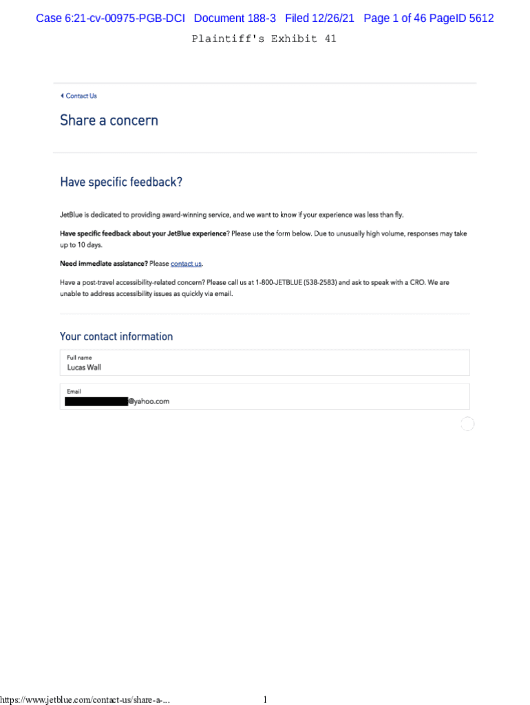 Fillable Online B61883 (JBU1883) JetBlue Flight Tracking and History ...