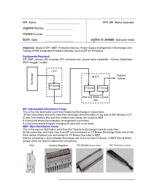 Fillable Online What is an intermediate distribution frame (IDF)? Fax ...