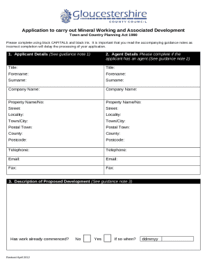 Standard minerals application - NET Doc Template | pdfFiller