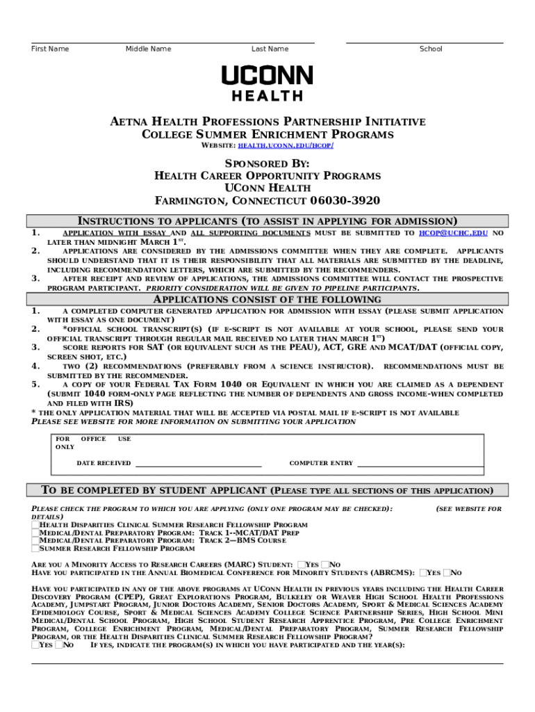 Health Careers Programs - University of Connecticut School of Doc ...