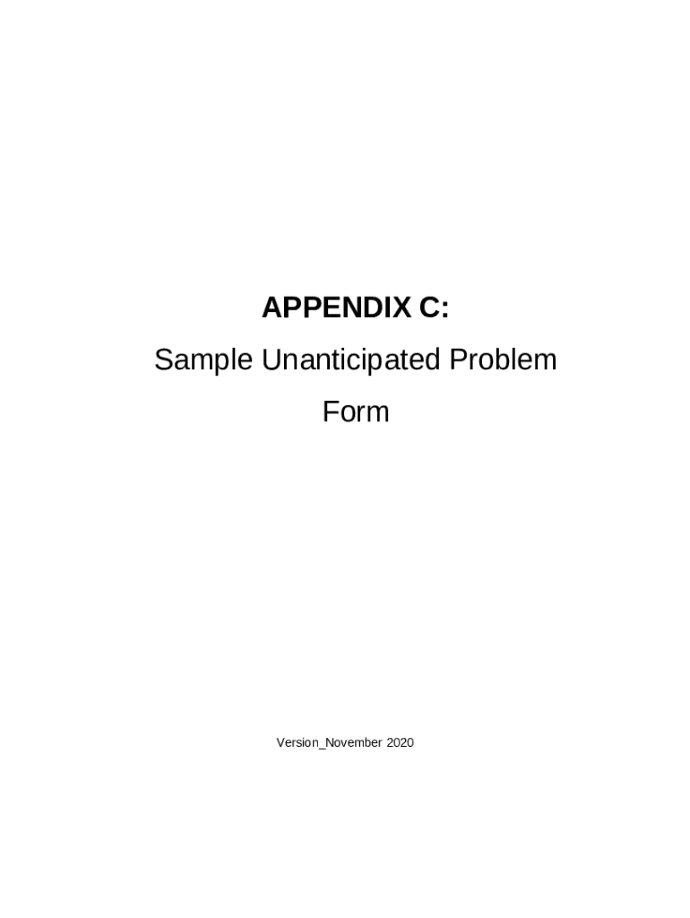 APPENDIX C. Multi Site template for Sample Unanticipated Problem Doc ...