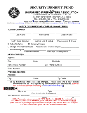 Fillable Online Retirees Forms - Uniformed Firefighters Association Fax ...