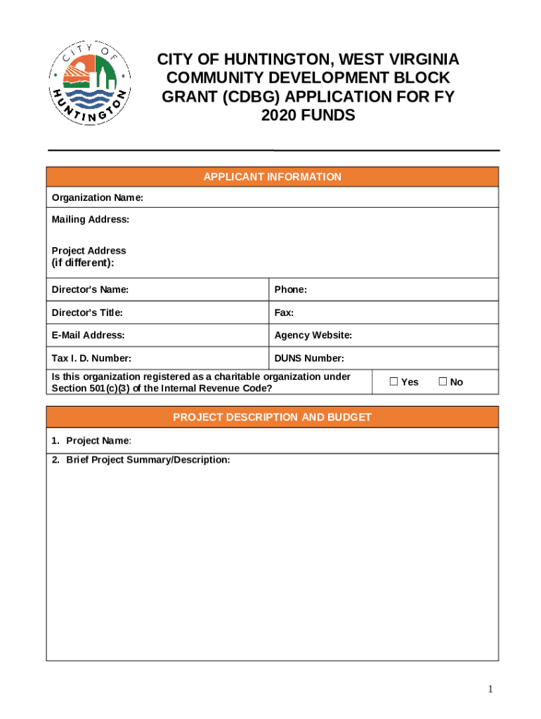 Community Development Block Grant Program - HUD Doc Template | pdfFiller