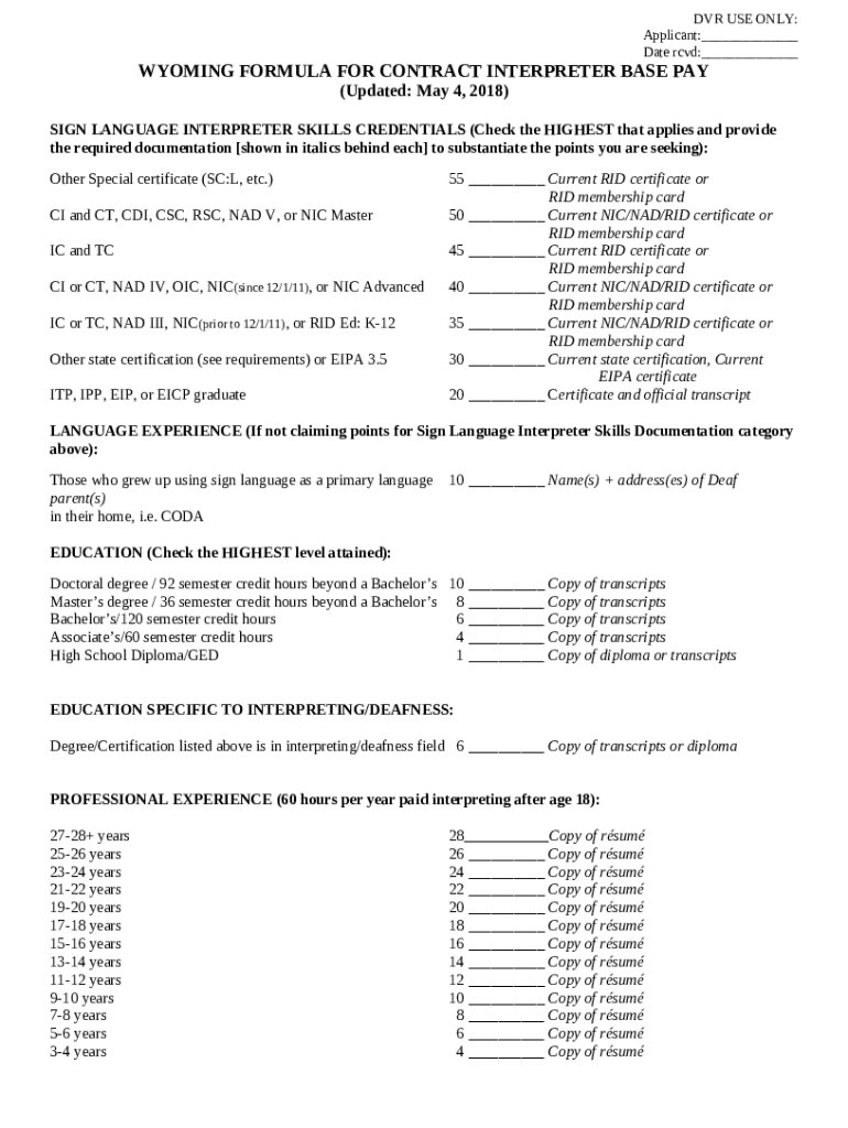 Download "Wyoming ula for Contract Interpreter Base Pay" Doc Template ...