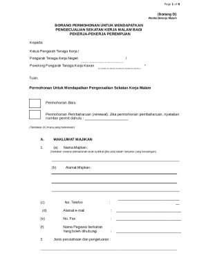 Borang-D-wanita-kerja-malam.doc Doc Template | pdfFiller
