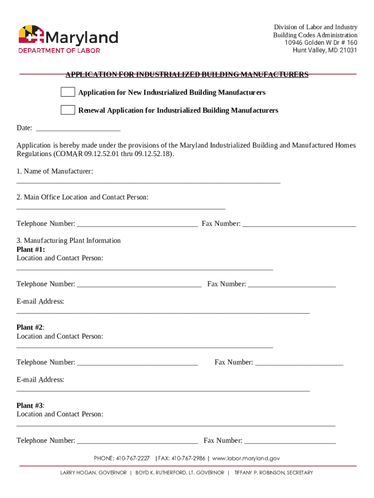 Industrialized Building System or Mobile Structure Application Doc ...