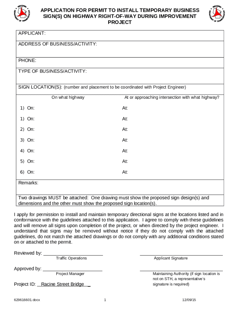 SIGNS AND BANNERS IN THE PUBLIC RIGHT OF WAY ... Doc Template | pdfFiller