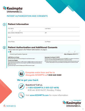 Fillable Online Patient Authorization and Additional Consents Fax Email ...