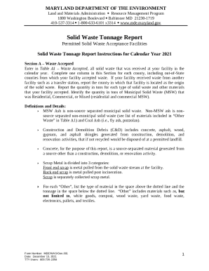 MD Solid Waste Management and Diversion Report CY20 (1 ... - mde ...
