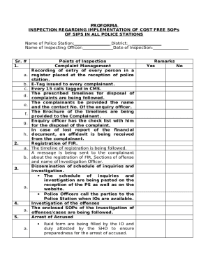 proa inspection of sips (special initiative police station) Doc ...