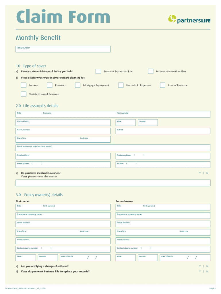 Fillable Online Claim Form - Mazda Financial Services Limited Fax Email ...