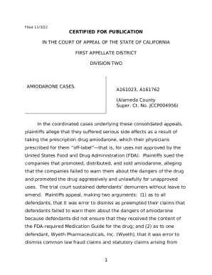 Court of Appeal, First Appellate District Doc Template | pdfFiller