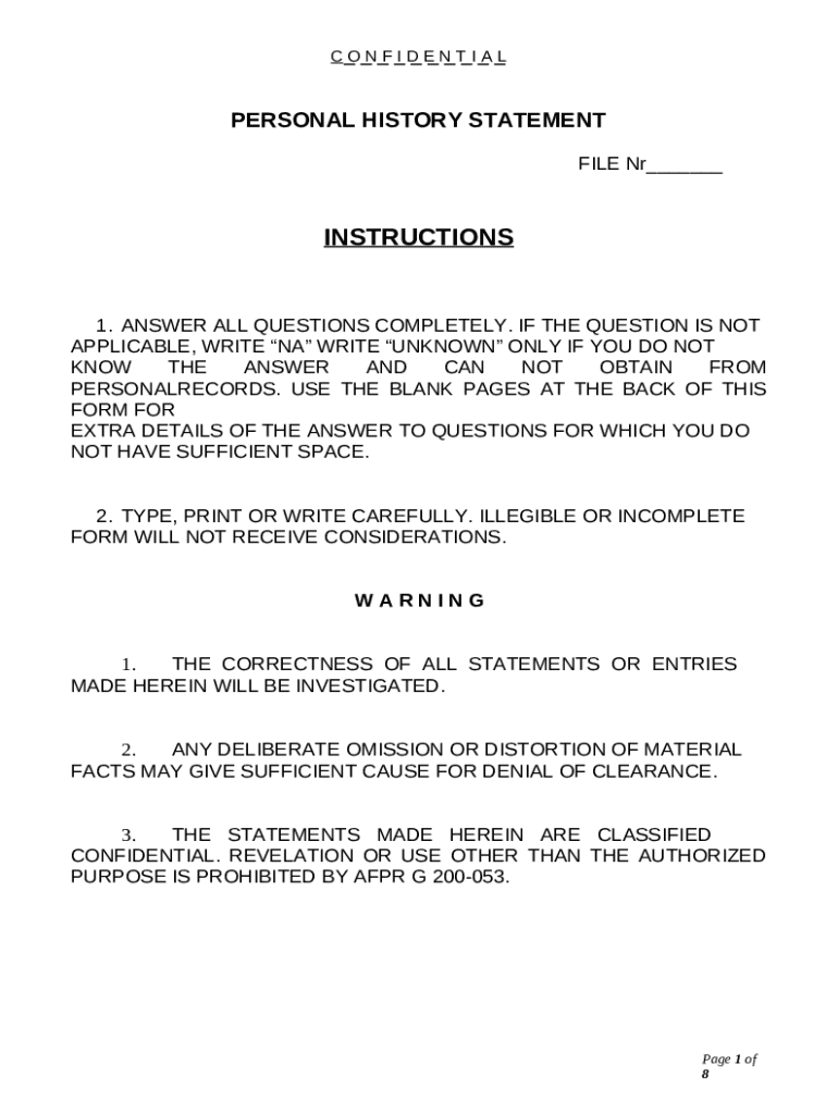 PHS -Tejada final.docx - CONFIDENTIAL PERSONAL ... Doc Template | pdfFiller