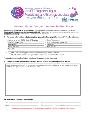 EMBC Student Paper Award Nomination - IEEE EMBS - embc embs Doc Template | pdfFiller