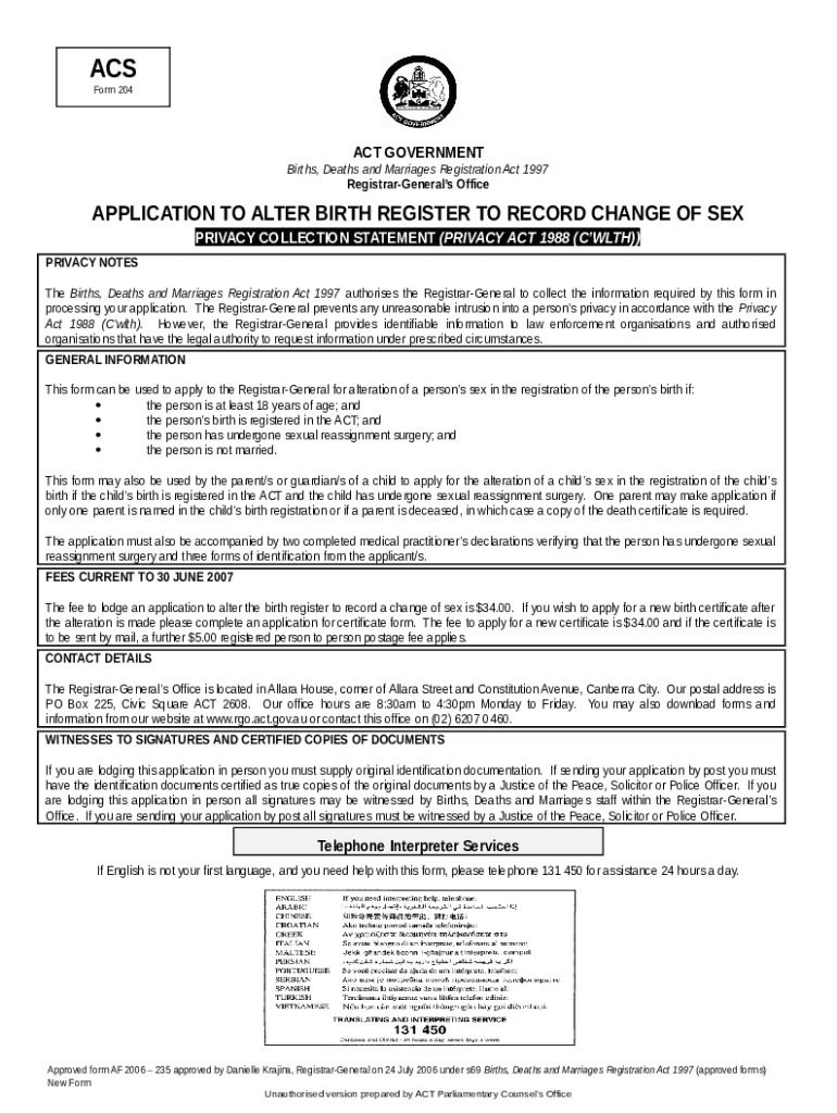 ACT Legislation Register - ACT Government Doc Template | pdfFiller