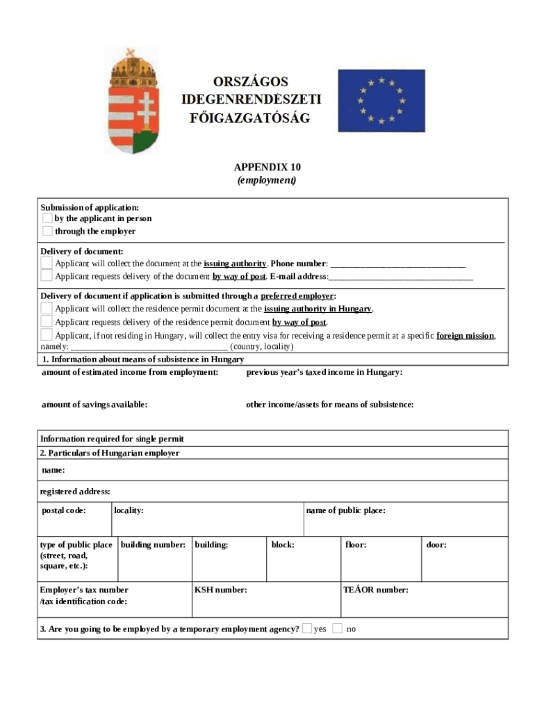 Application for Residence Permit - API Abroad Doc Template | pdfFiller