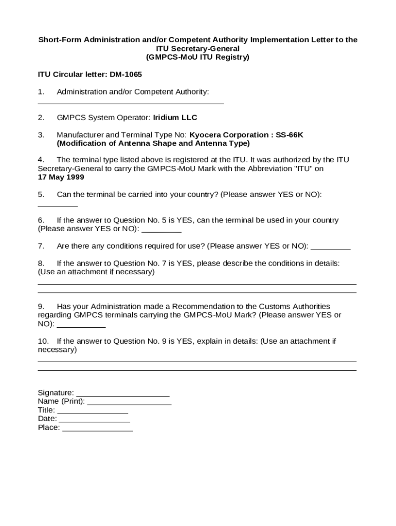 Short- Administration Letter Doc Template | pdfFiller