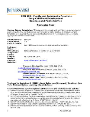 ECD 108 - Family and Community Relations Early Childhood ... Doc ...