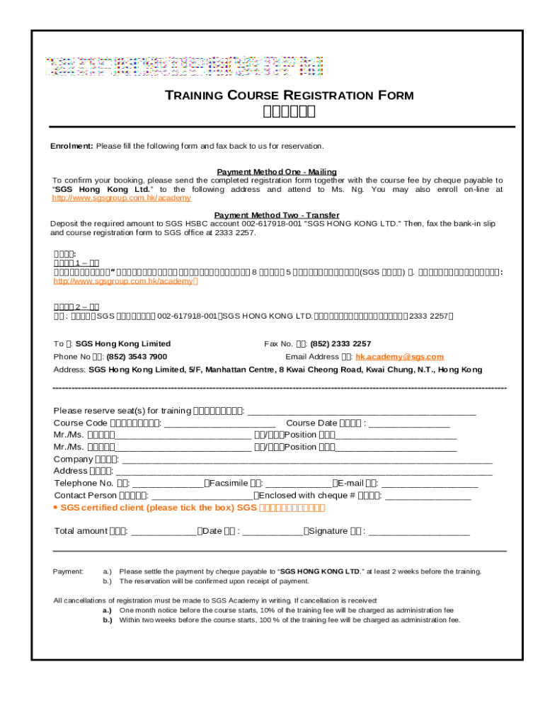 Course Registration National Finance Center Doc Template Pdffiller