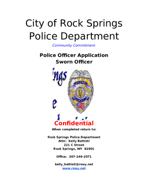 Rock Springs Police Department - The Blue Line Doc Template | pdfFiller