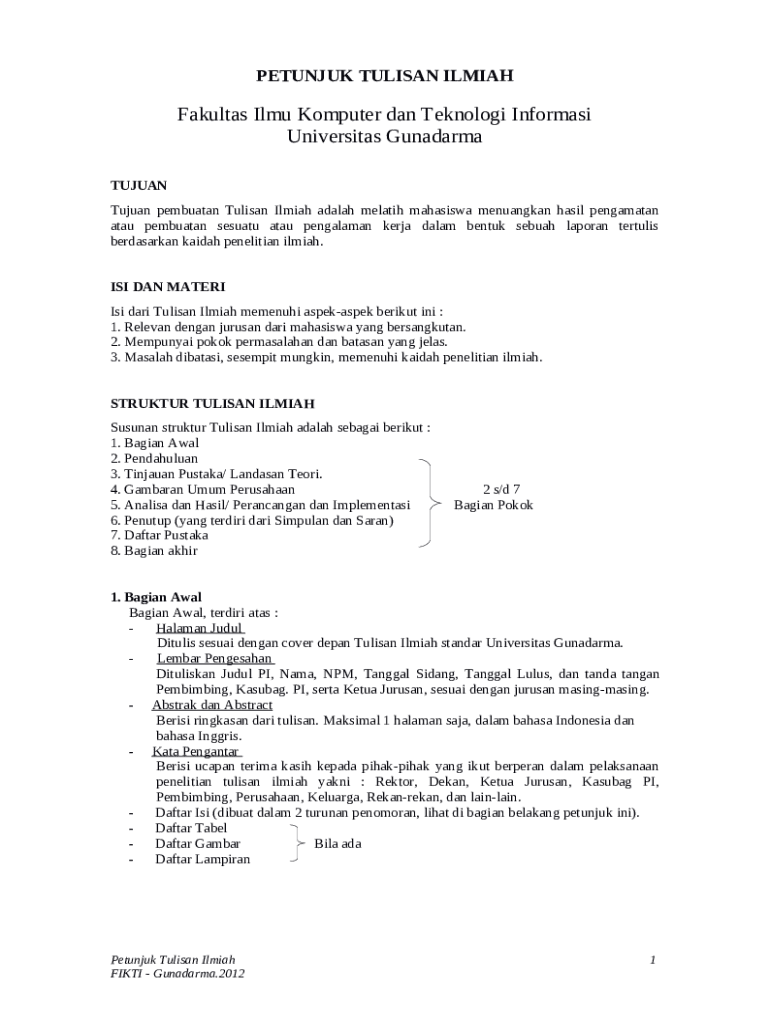 PETUNJUK TULISAN ILMIAH - PDF Download Gratis - DocPlayer.info Doc ...