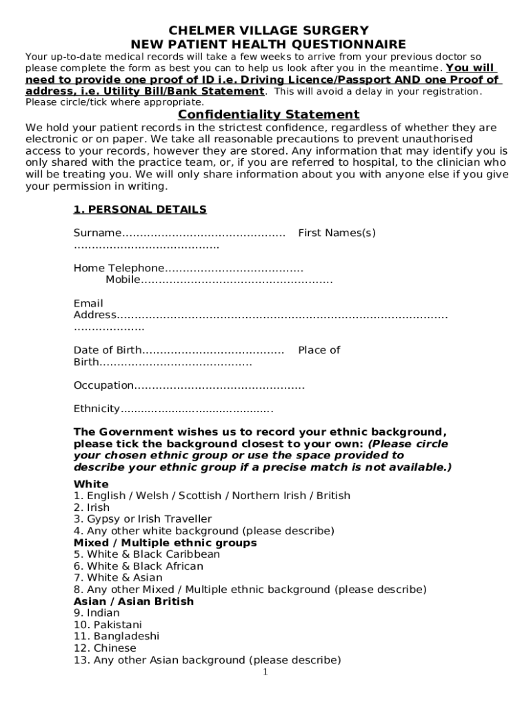 Patient s - VHP - Village Health Partners Doc Template | pdfFiller
