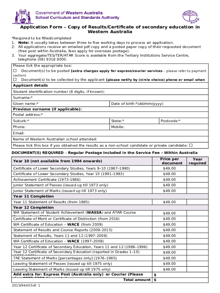 Copy of Results / Certificate of secondary education in ... Doc ...