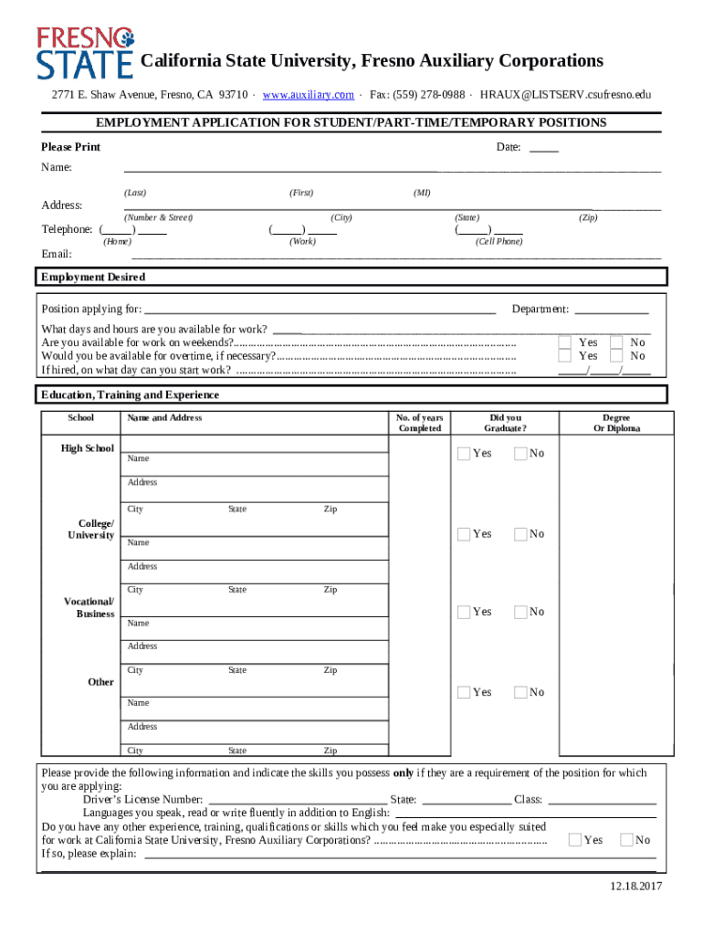 Submitting an Application - Auxiliary Services - Fresno State Doc ...