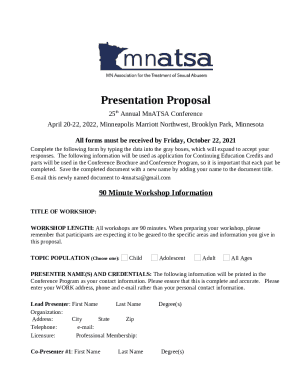 ABSTRACT SUBMISSION Doc Template | pdfFiller