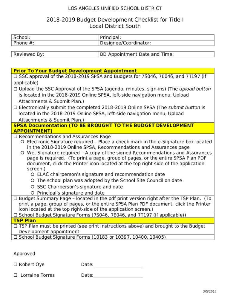 Federal and State Education Programs / Title I Resources Doc Template ...