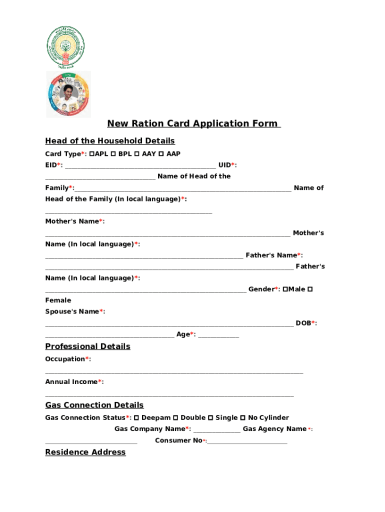 Ration Card Application - Fill Online, Printable, ... Doc Template ...