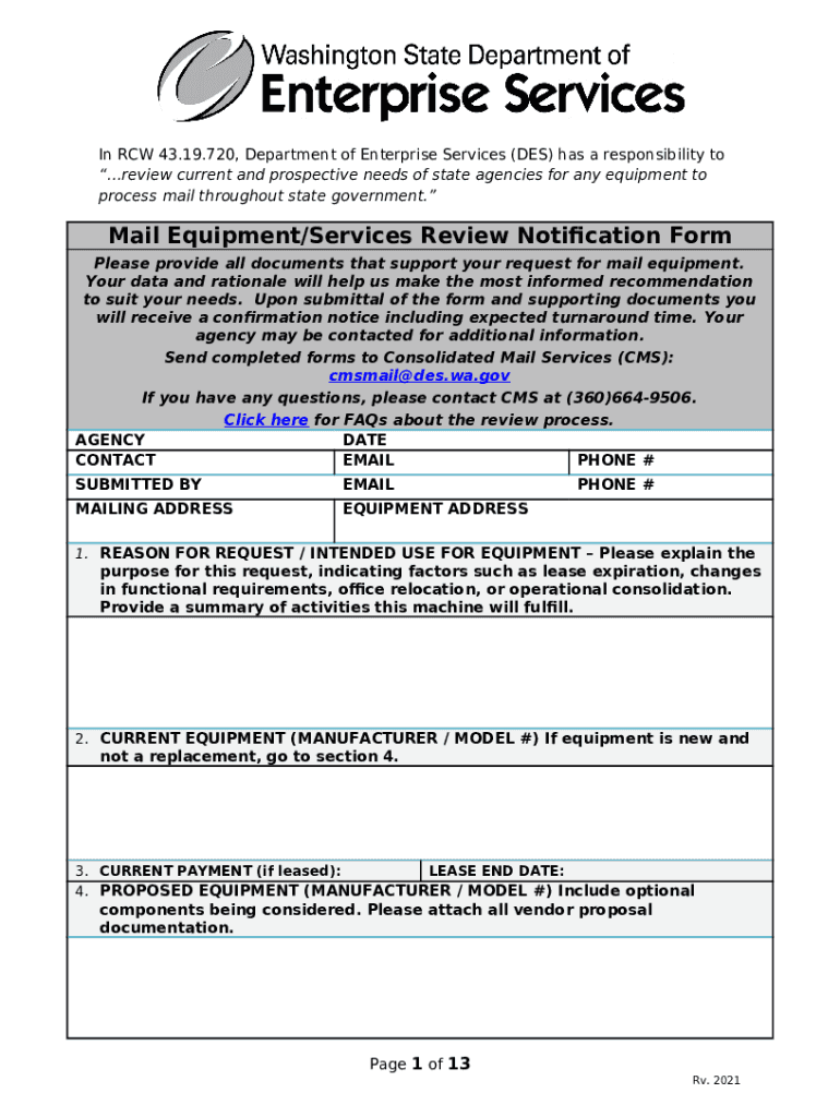 Chapter 43.19 RCW: DEPARTMENT OF ENTERPRISE ... Doc Template | pdfFiller