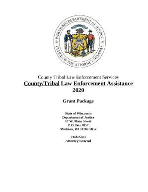 Law Enforcement Grant Application and Instructions Doc Template | pdfFiller