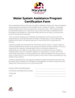 Fillable Online dbm maryland Sample Template Household Water Assistance ...