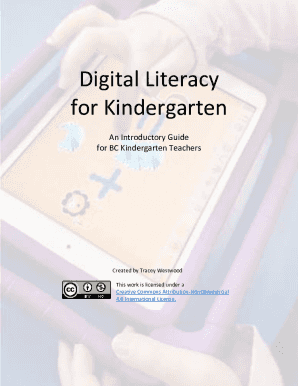 Fillable Online Digital Literacy for Kindergarten editable Word Doc Fax Email Print - pdfFiller