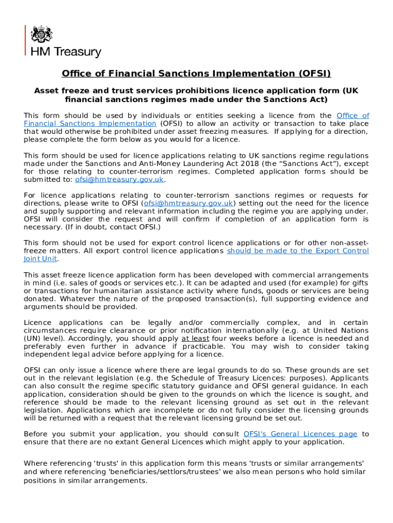 DRAFT Sanctions Act Licence Application including trusts.docx Doc Template | pdfFiller
