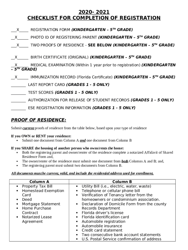 Kindergarten and First Grade Registration Required ... - fl01803656 ...