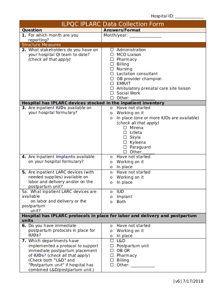 ILPQC BE Monthly Data Collection Doc Template | pdfFiller