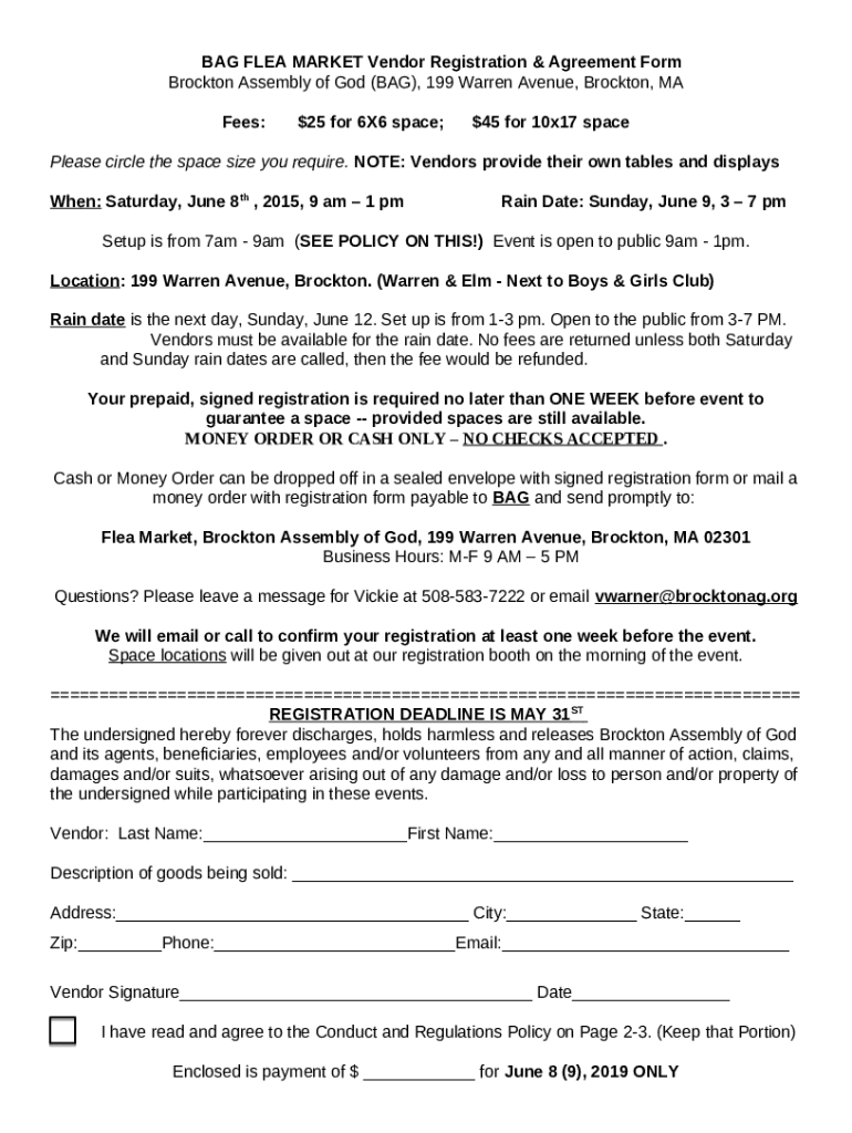 Vendor Registration and Rules Doc Template | pdfFiller