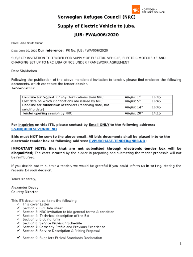 SECTION 4 Supply - Norwegian Refugee Council (NRC) Doc Template | pdfFiller