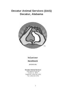 Volunteer Packet s Doc Template | pdfFiller
