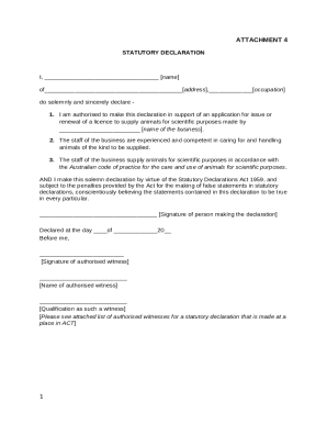 Statutory Declaration Victoria 2022 - Fill Online ... Doc Template ...