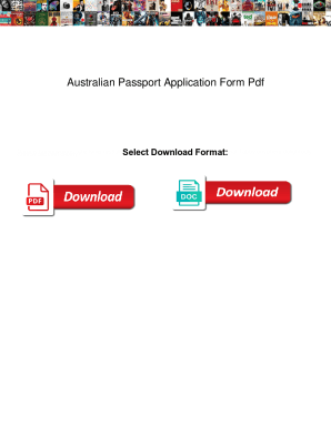 Fillable Online Australian Passport Application Form Pdf. Australian ...